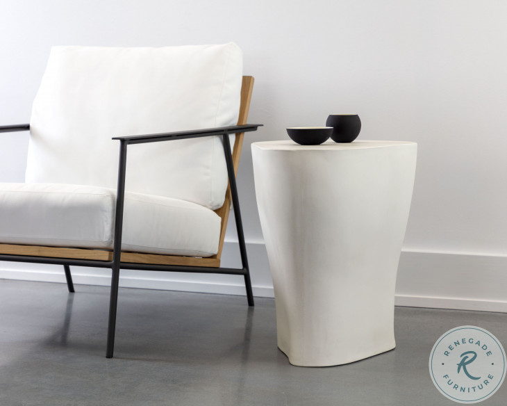 Mixt Dali White Large End Table From Sunpan | Coleman Furniture