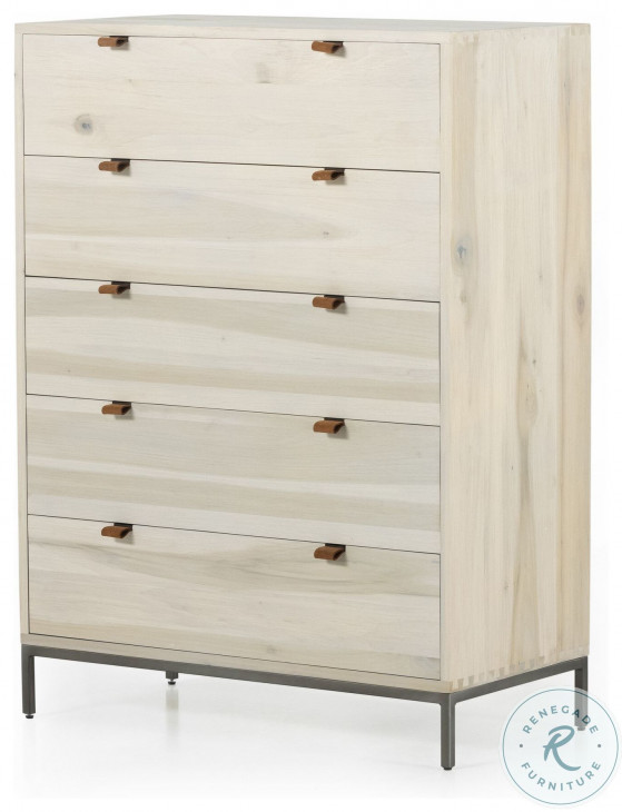 Trey Dove Poplar 5 Drawer Chest From Four Hands | Coleman Furniture