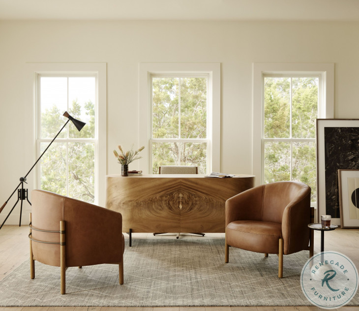 Enfield Palermo Cognac Leather Chair from Four Hands | Coleman Furniture