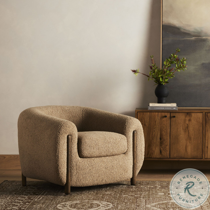 Lyla Sheepskin Camel Chair from Four Hands | Coleman Furniture