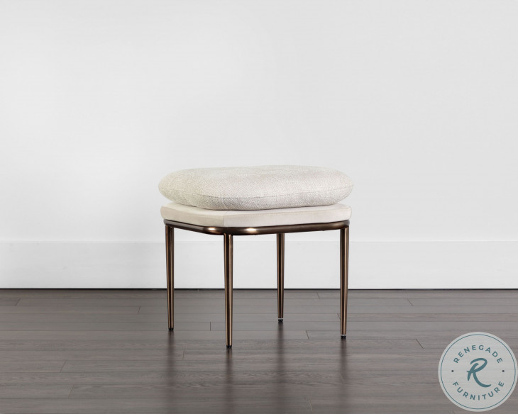 Koffi Chacha Cream Ottoman From Sunpan | Coleman Furniture
