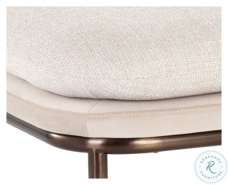 Koffi Chacha Cream Ottoman From Sunpan | Coleman Furniture