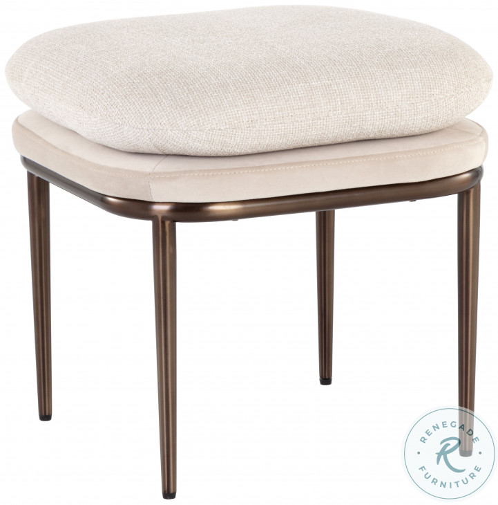 Koffi Chacha Cream Ottoman From Sunpan | Coleman Furniture