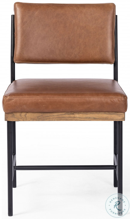 Benton Sonoma Chestnut Leather Dining Chair from Four Hands | Coleman ...