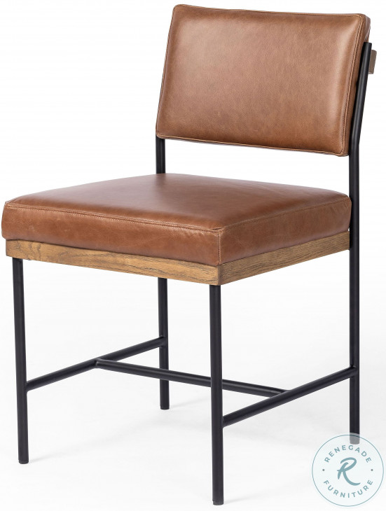 Benton Sonoma Chestnut Leather Dining Chair from Four Hands | Coleman ...