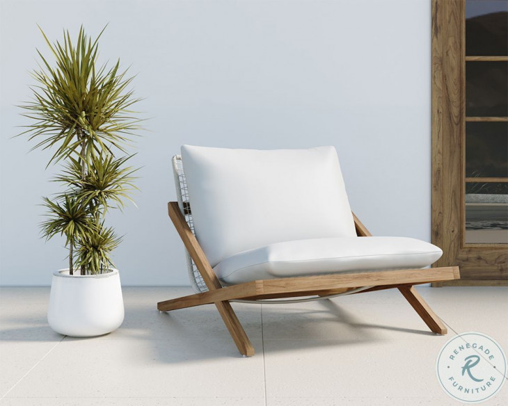 Bari Stinson White Outdoor Lounge Chair From Sunpan | Coleman Furniture