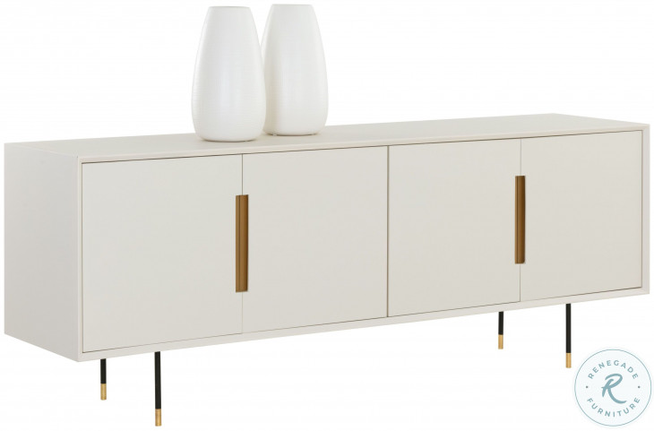 Danbury Cream And Black Sideboard From Sunpan | Coleman Furniture
