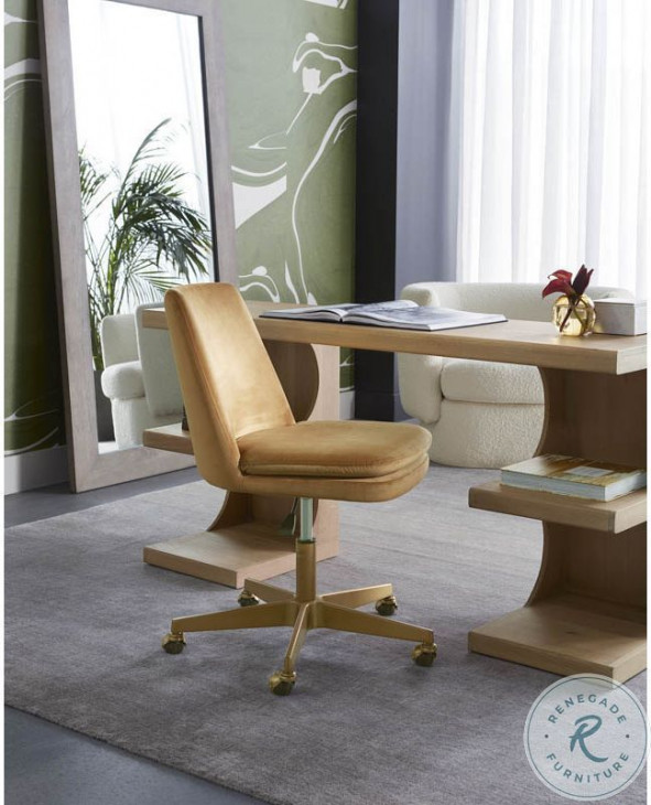 Berget Gold Sky Office Chair From Sunpan | Coleman Furniture