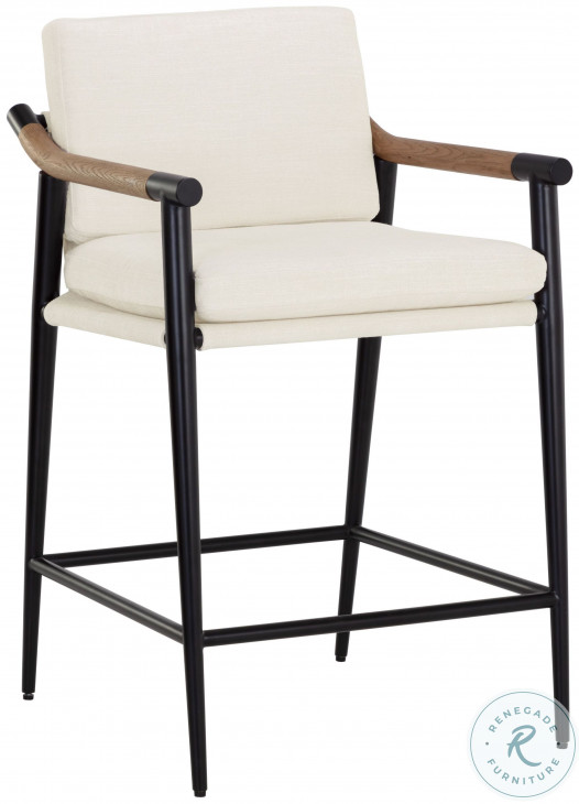 Meadow Heather Ivory Counter Height Stool From Sunpan | Coleman Furniture