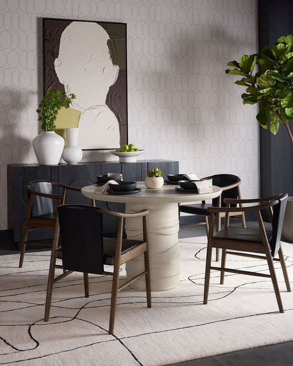 Alanya Cream Round Dining Table From Sunpan | Coleman Furniture