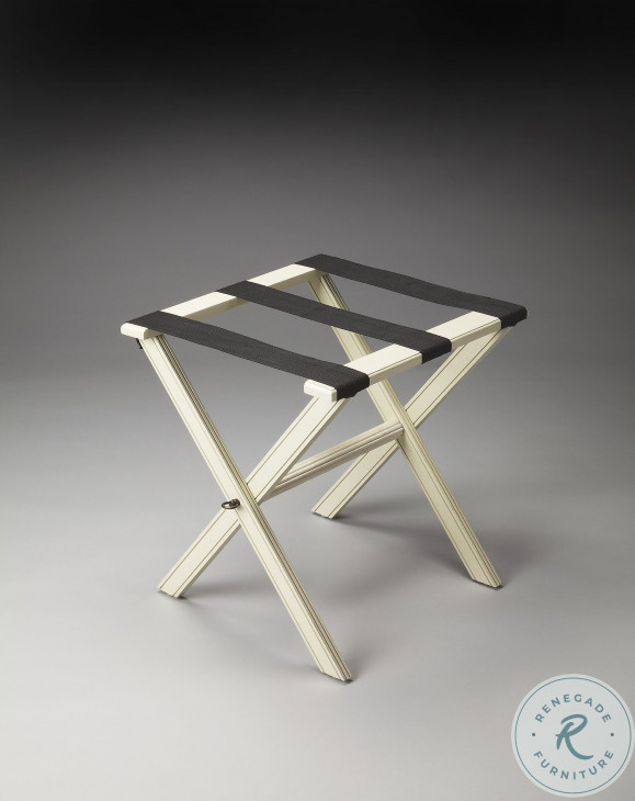 Masterpiece Cottage White Luggage Rack from Butler (1222222) | Coleman ...