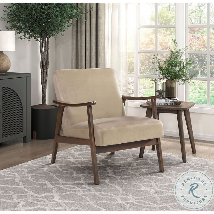 Landers Light Brown Accent Chair From Homelegance | Coleman Furniture