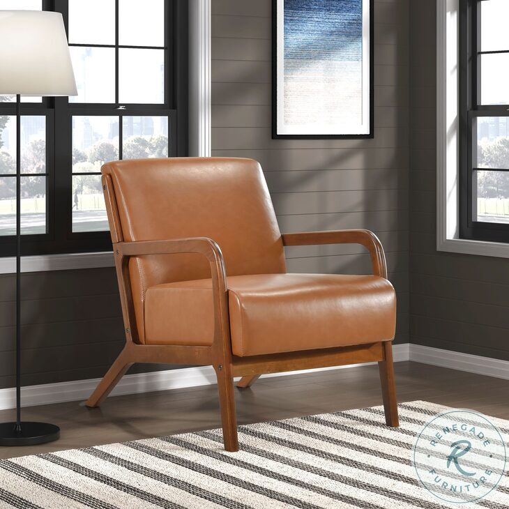 Gabe Walnut Accent Chair From Homelegance | Coleman Furniture