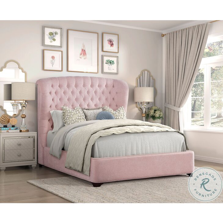 Cameo Pink Full Panel Bed From Homelegance | Coleman Furniture