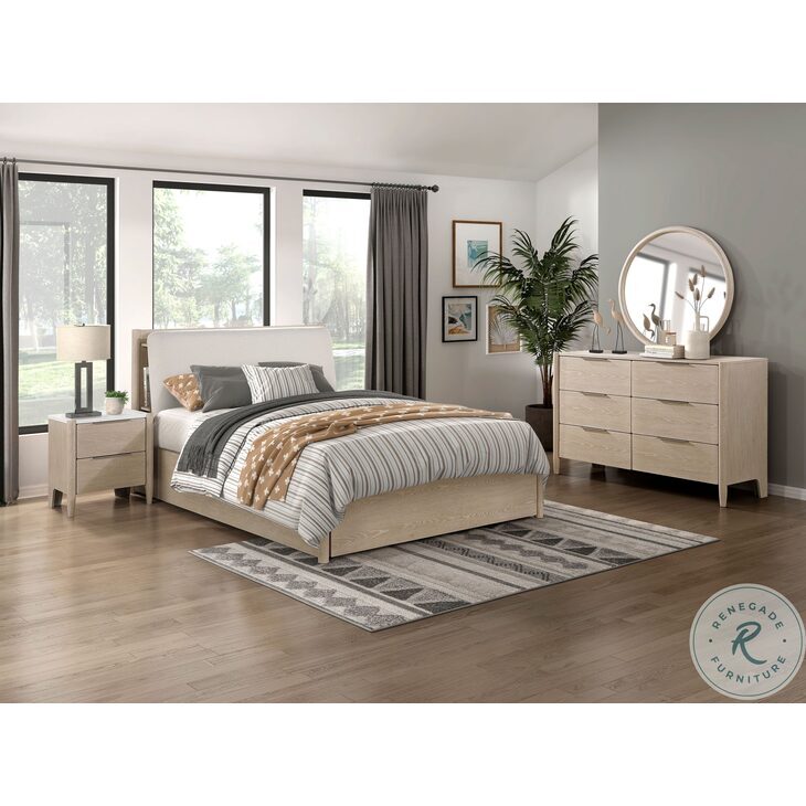 Matteo Light Oak Ceruse Storage Platform Bedroom Set from Homelegance ...