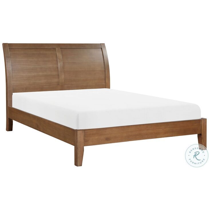 Evans Wire Brushed Light Brown Queen Platform Bed From Homelegance ...