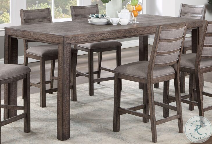 Spring Haven Distressed Dark Gray Leg Extendable Counter Height Dining ...