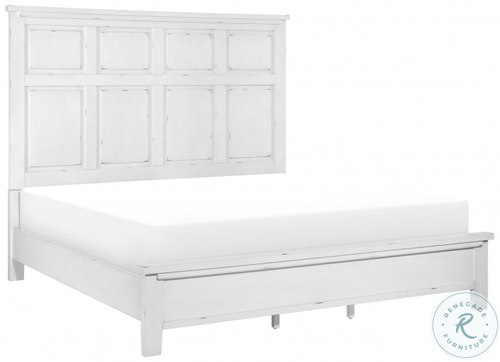 Laurelville Antique White Queen Low Profile Bed From Homelegance ...