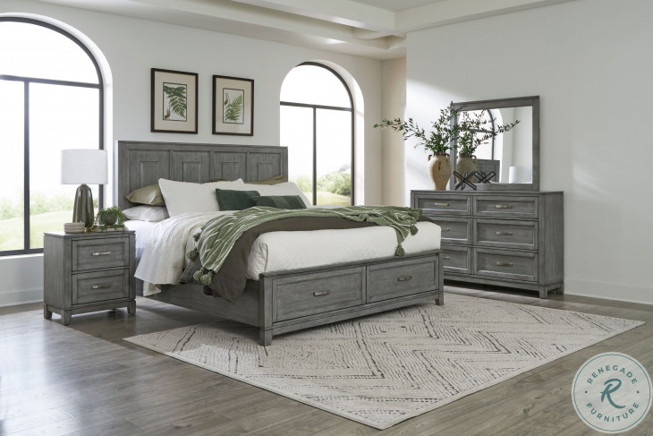 Garretson Gray Platform Storage Bedroom Set from Homelegance | Coleman ...