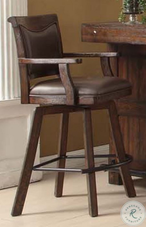 Gettysburg Dark Distressed Spectator Bar Stool Set Of 2 ...