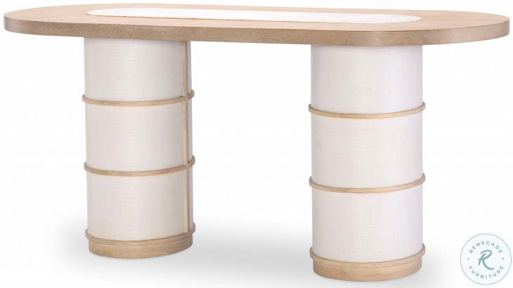 Biscayne Malabar And Alabaster Double Pedestal Counter Height Dining ...