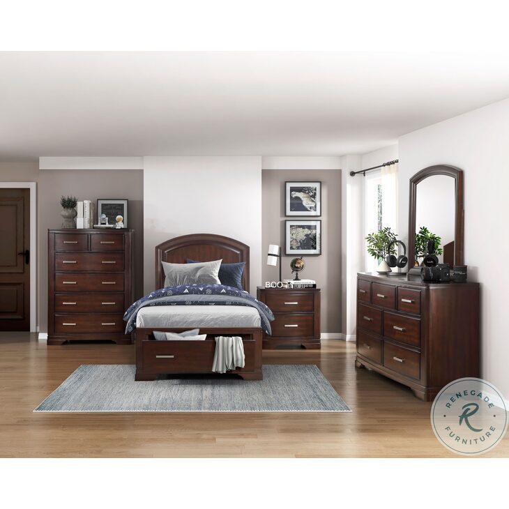 Hudson Cherry 7 Drawer Dresser From Homelegance | Coleman Furniture