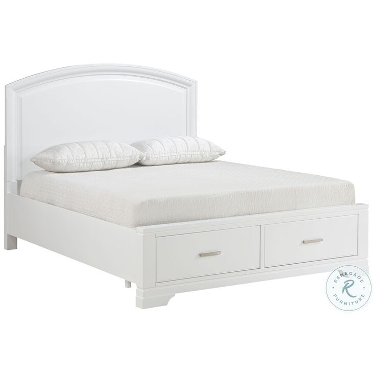 Hudson White Full Storage Platform Bed From Homelegance | Coleman Furniture
