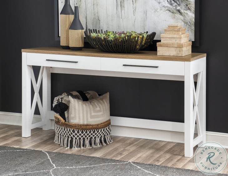 Franklin White Sofa Table From Legacy Classic | Coleman Furniture