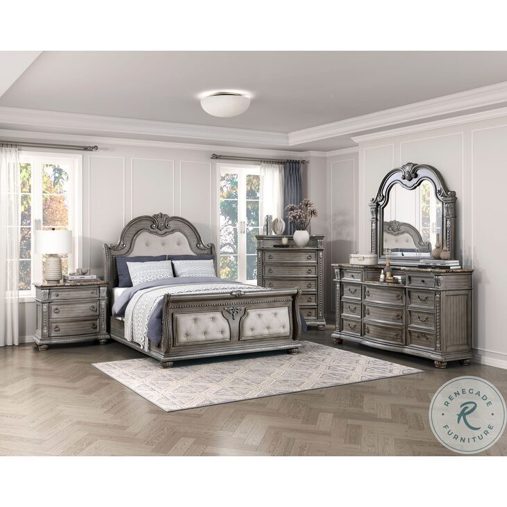 Arlington Gray Queen Panel Bed From Homelegance | Coleman Furniture
