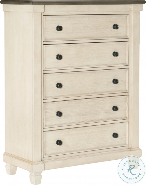 Weaver Antique White And Rosy Brown Chest from Homelegance | Coleman ...