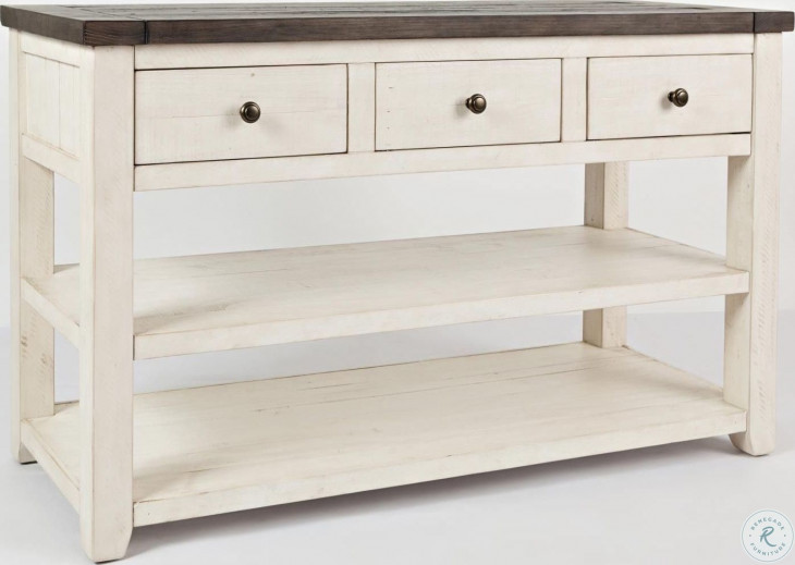 Madison County Vintage White Barn Door Occasional Table Set from Jofran ...