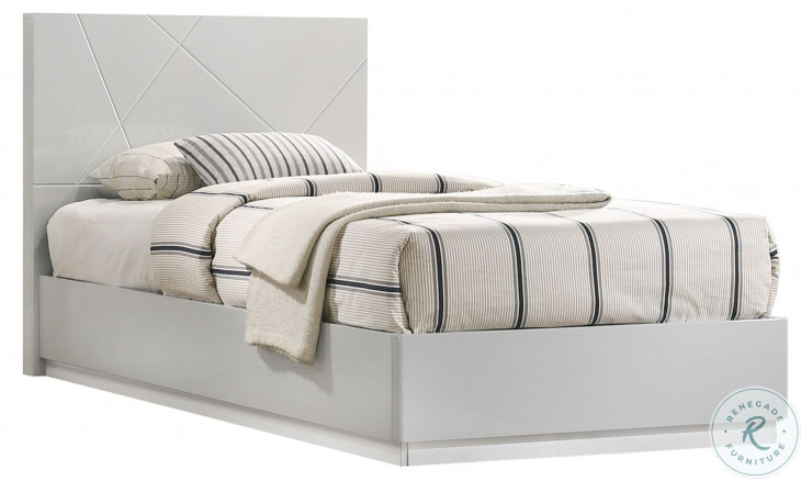 Naples Grey Twin Platform Bed | HomeGalleryStores.com | 17122-T