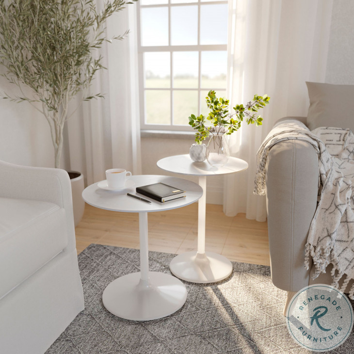 Global Archive White Nesting Tables From Jofran | Coleman Furniture