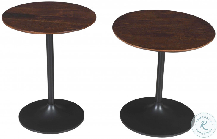Global Archive Gunmetal And Brown Nesting Tables From Jofran | Coleman ...