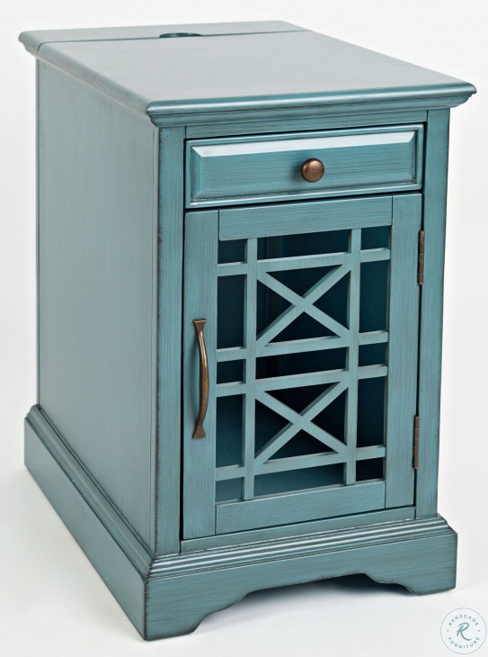 Craftsman Antique Blue Power Chairside Table from Jofran | Coleman ...