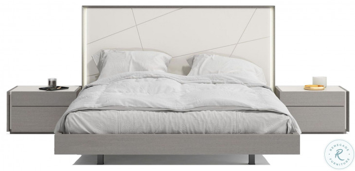 Sintra Grey And White King Platform Bed from JNM | Coleman Furniture