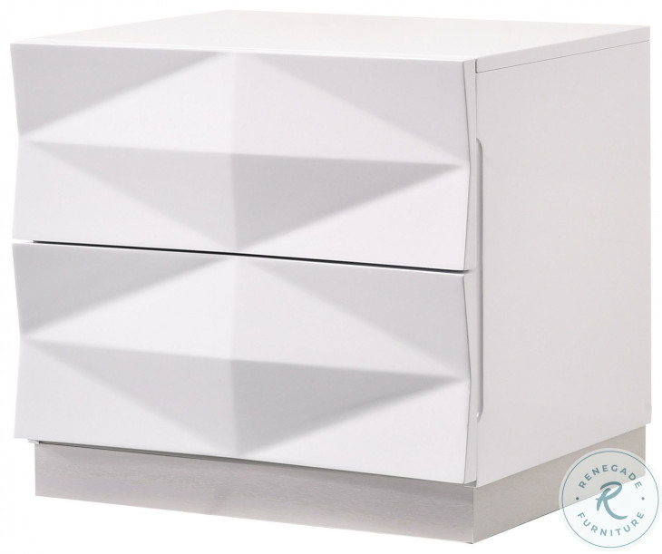 White lacquer nightstand store