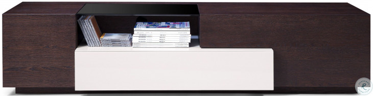 TV015 Brown Oak and Grey Gloss TV Stand from J&M (178731) | Coleman ...
