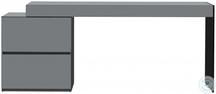 Coach Modern Grey High Gloss Office Desk from J&M (18075) | Coleman ...