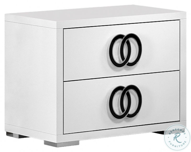 Luxuria White Lacquer Nightstand From JNM | Coleman Furniture