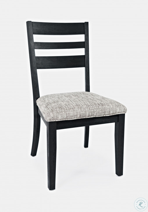 Altamonte Dark Charcoal Grey Ladder Back Side Chair Set Of 2 from ...