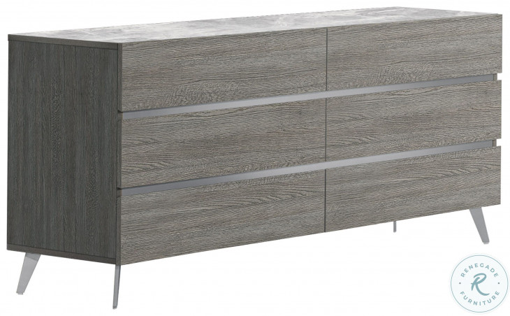 Victoria Anthracite Melamine Gray Marble Dresser From JNM | Coleman ...