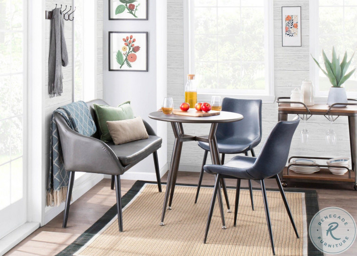 Clara Antique Metal Round Dining Room Set with Durango Chair from ...