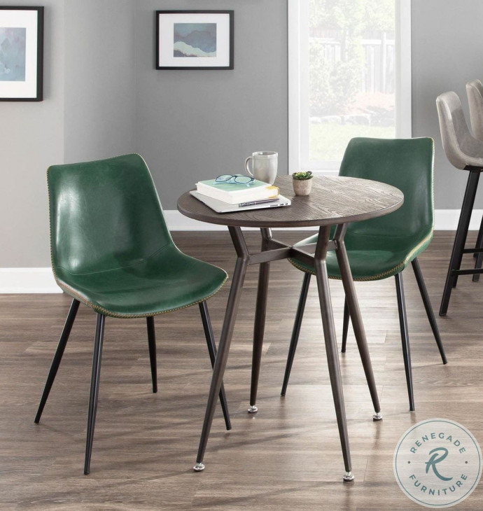 Clara Antique Metal Round Dining Room Set with Durango Chair from ...