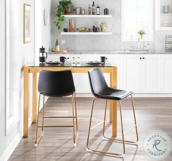 Duke Black Counter Height Stool Set of 2 from Lumisource | Coleman ...