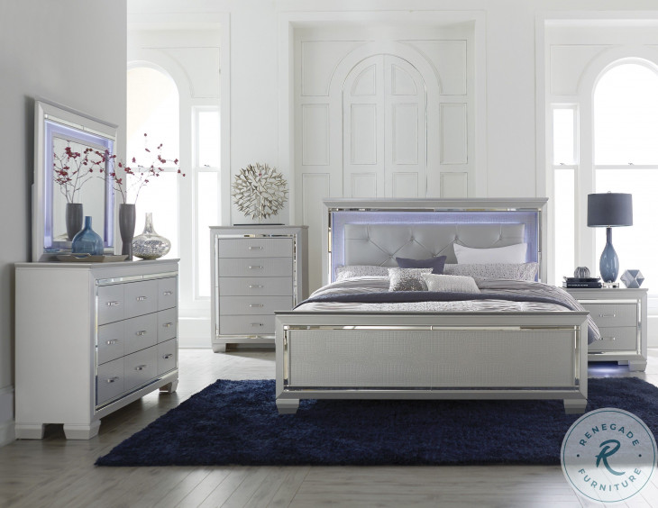 Allura Silver Youth Panel Bedroom Set from Homelegance | Coleman Furniture