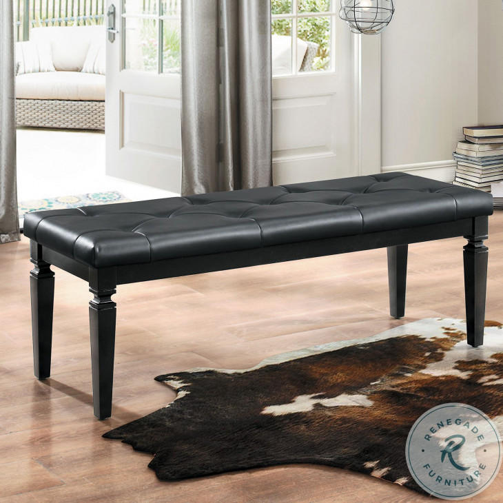 Allura Black Bench from Homelegance | Coleman Furniture