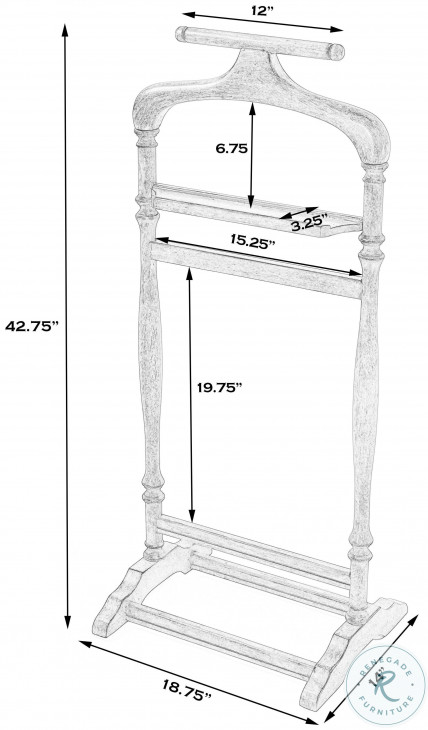 Judson Black Licorice Valet Stand From Butler | Coleman Furniture
