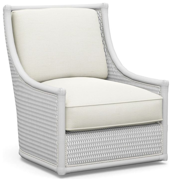 Ocean Breeze Preston Ivory Upholstered Swivel Chairfrom Tommy Bahama ...
