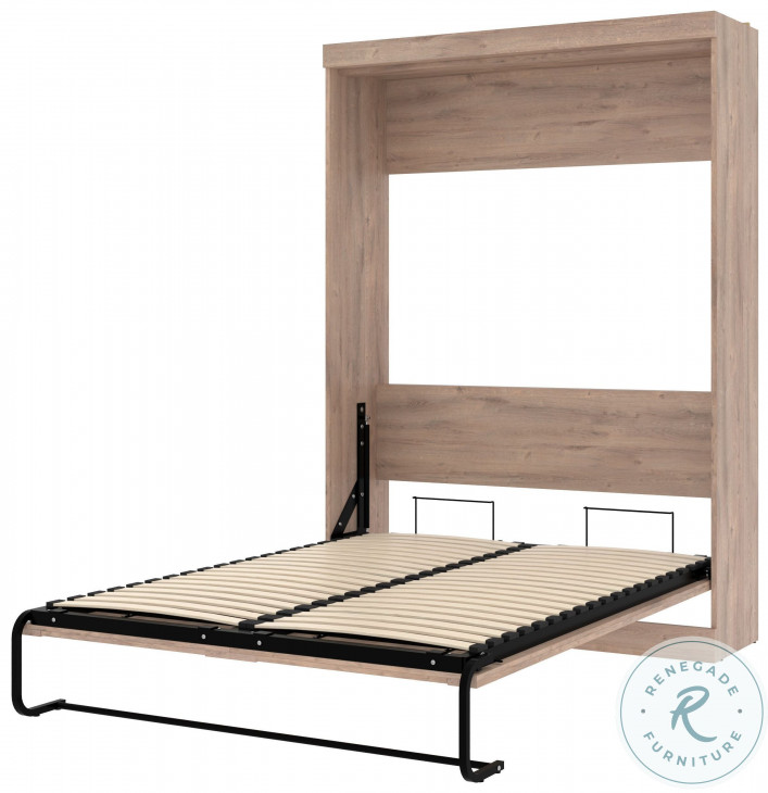 Pur Rustic Brown 59" Full Murphy Bed From Bestar | Coleman Furniture